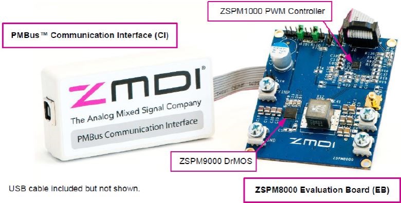 Zspm8000kit Zspm8000 Evaluation Kit For The Zspm1000 Pwm Controller And Zspm9000 Drmos
